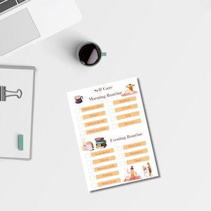 Self-care Daily Printable Planner: Morning and Evening Routine ...