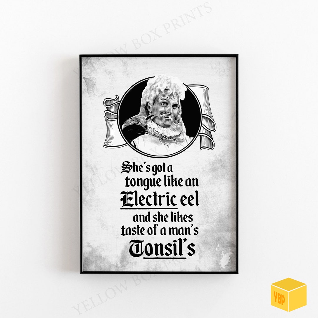 BLACKADDER Lord Flashhearts Electric Eel Quote, Rik Mayall, Classic ...