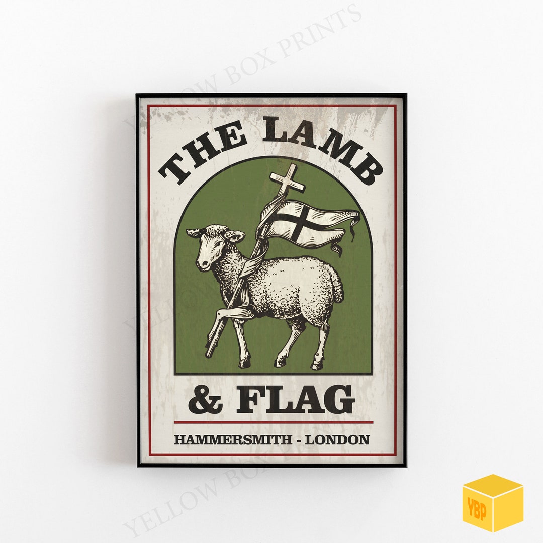 The Lamb and Flag - Hammersmith Pub Sign - BOTTOM Poster Print - Rik ...