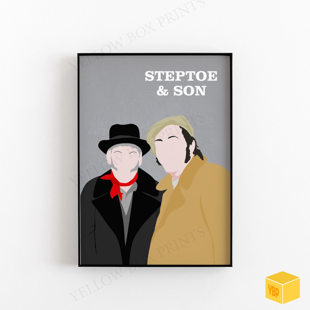 STEPTOE AND SON Minimalist Comedy Characters Poster Print - Available ...