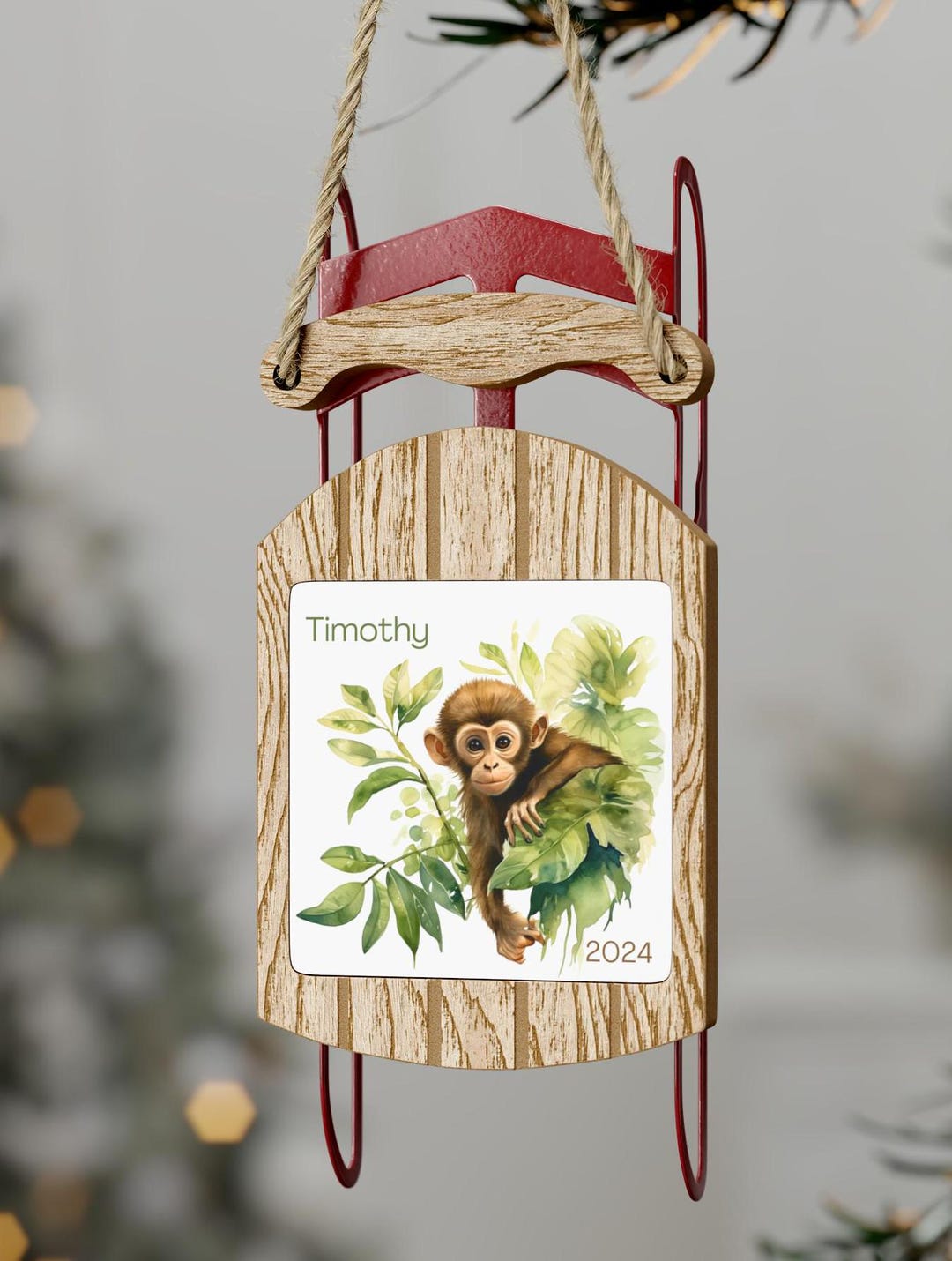 Personalized Monkey Ornament, Costa Rica Monkey, Monkey Gifts, Custom ...