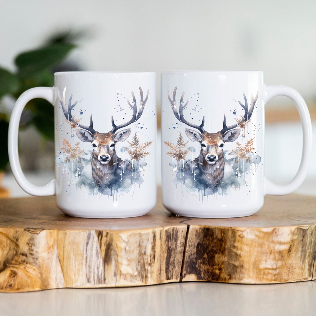 Winter Deer Hunting Coffee Mug, Deer Gifts, Hunting Gifts, Deer Hunter ...