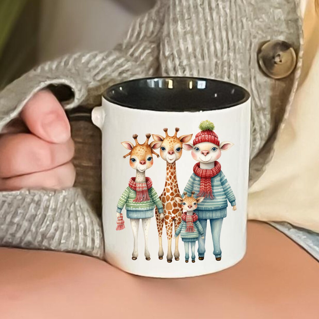 Giraffe Family Coffee Mug, Cute Giraffe Mug, Vintage Giraffe, Gift for ...