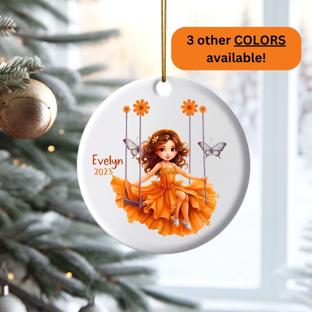 Personalized Princess Christmas Ornament, Princess Decorations ...