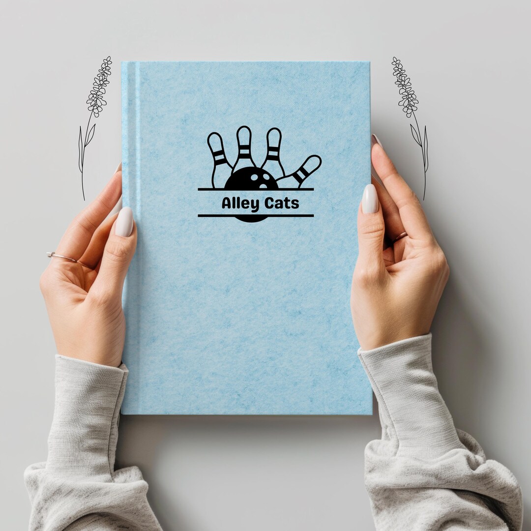 Personalized Hardcover Bowling Ball and Pins Journal, Bowling Scorebook ...