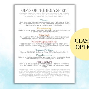 Gifts of the Holy Spirit Coloring Page and Info Card - Etsy