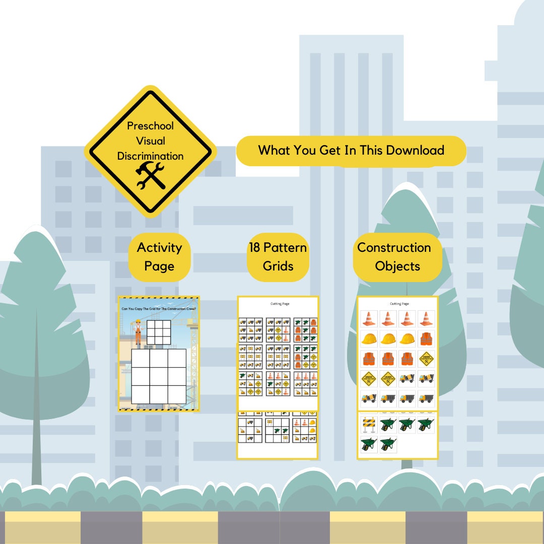 Preschool Visual Discrimination Learning Activity Pattern Matching Home ...