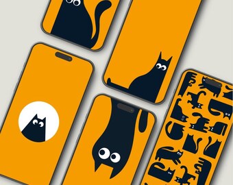 Animal iPhone Wallpaper Pack With Cat, Bear, Pig, and Duck Delights - Etsy
