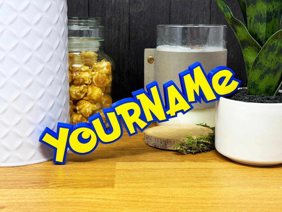 Custom Pokemon Trainer Nameplate, Personalized Desk Plate, Nursery ...