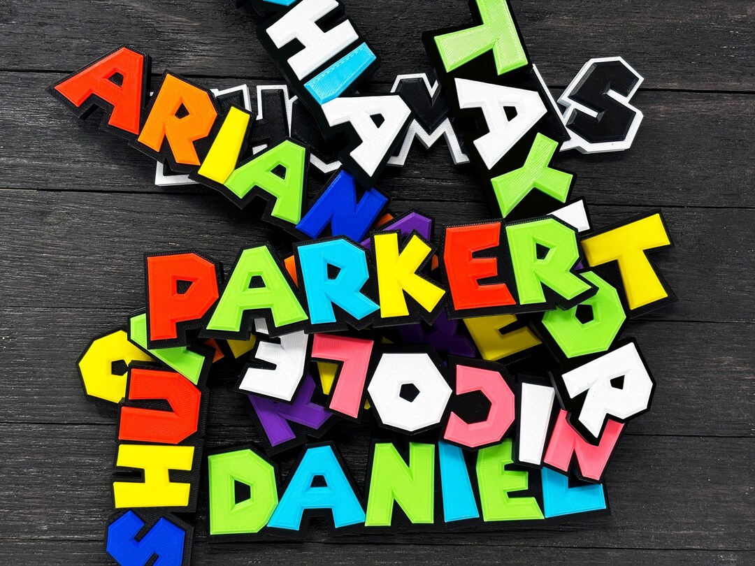 Custom Super Mario Nameplate Collection - 10 Themes, Nursery Name, Kid ...