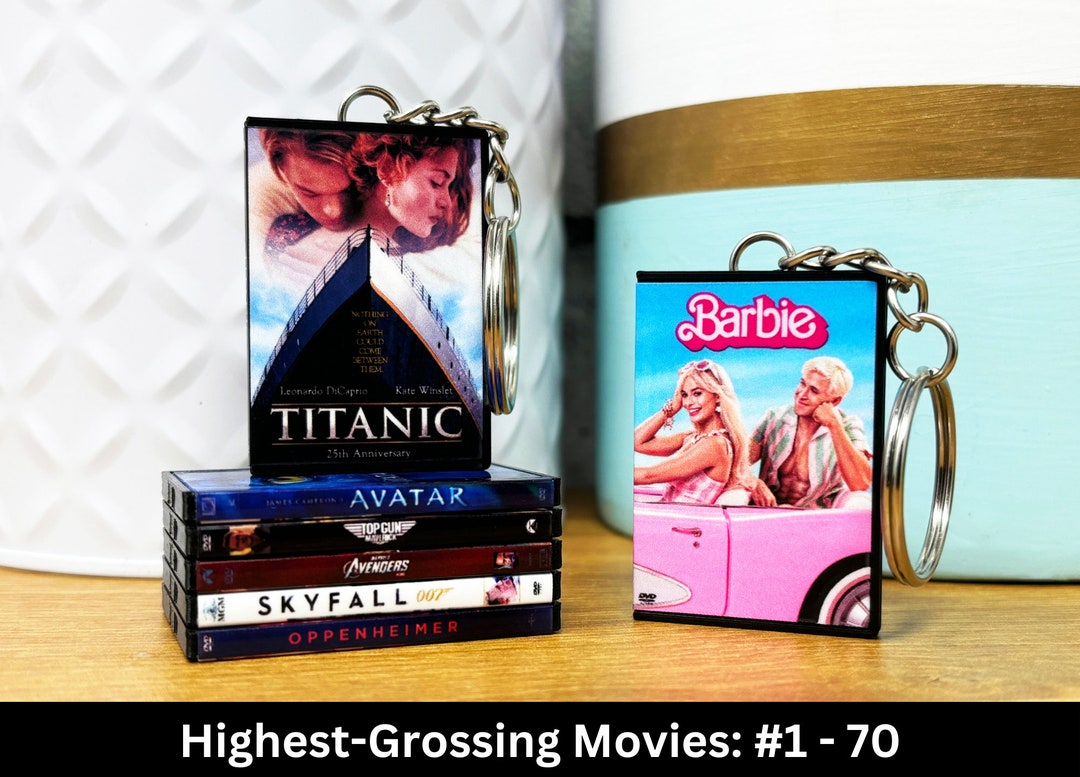 Mini DVD Keychain Highest-grossing Movies, 1-70 Miniature Film Cover ...