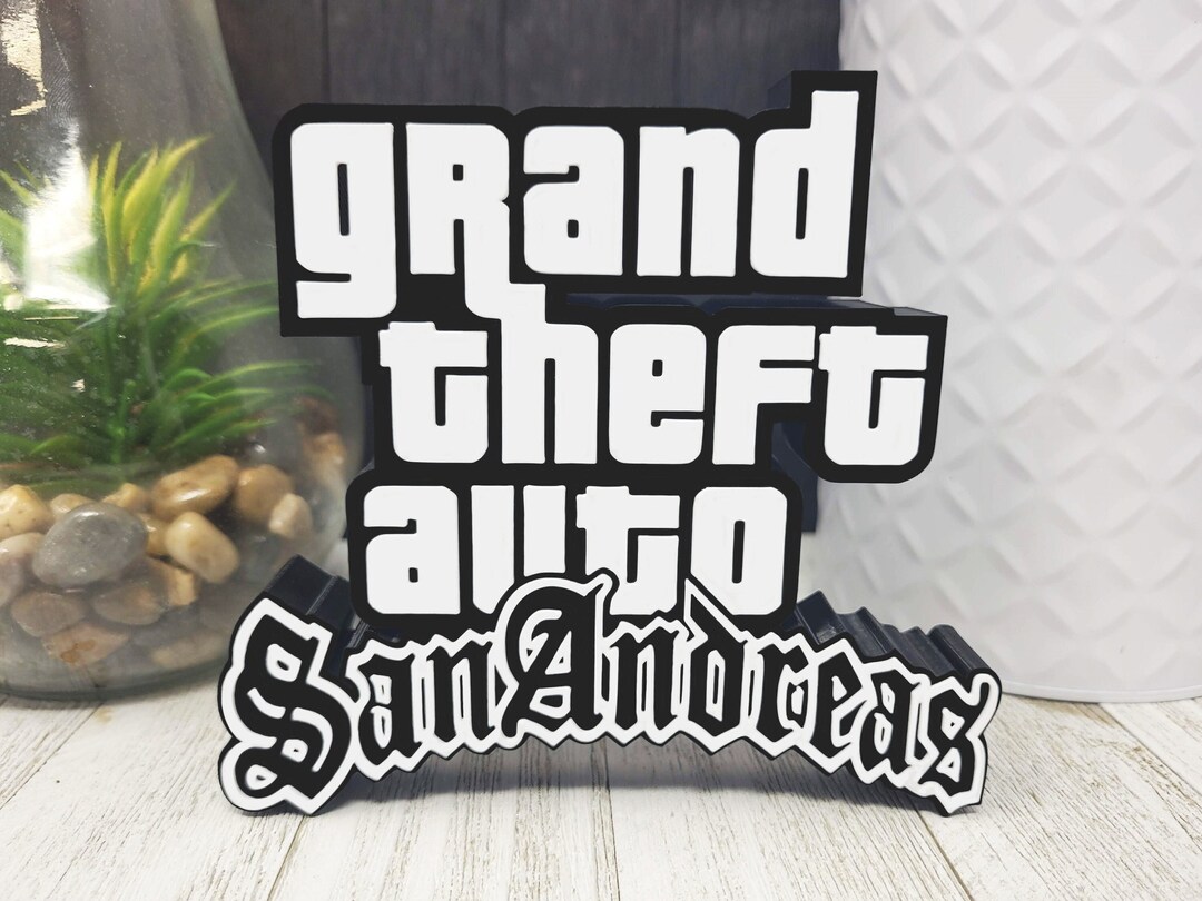 Grand Theft Auto San Andreas Logo Sign Gta Gamer Youtube - Etsy Canada