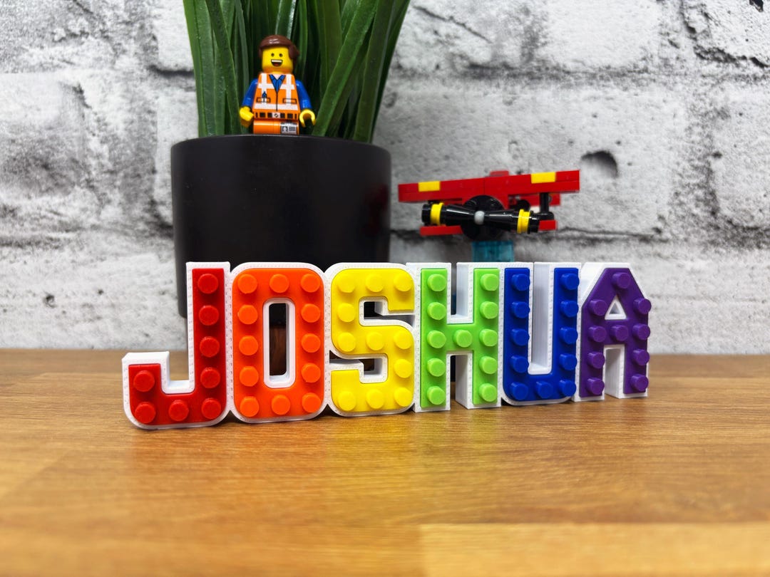 Custom Brick Nameplate (white), Block Style Name, Bedroom Decor Letters ...