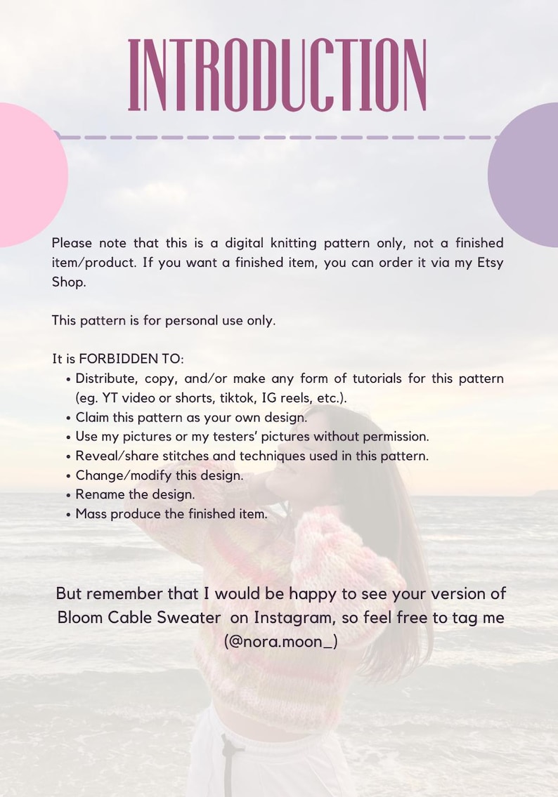 Bloom Cable Sweater Knitting Pattern - Etsy