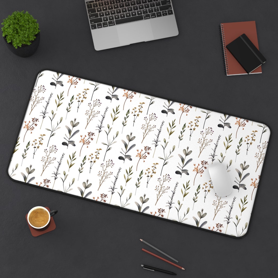 Desk Mat, Nature Desk Mat, Floral Desk Mat, Plant Desk Mat, Desk ...