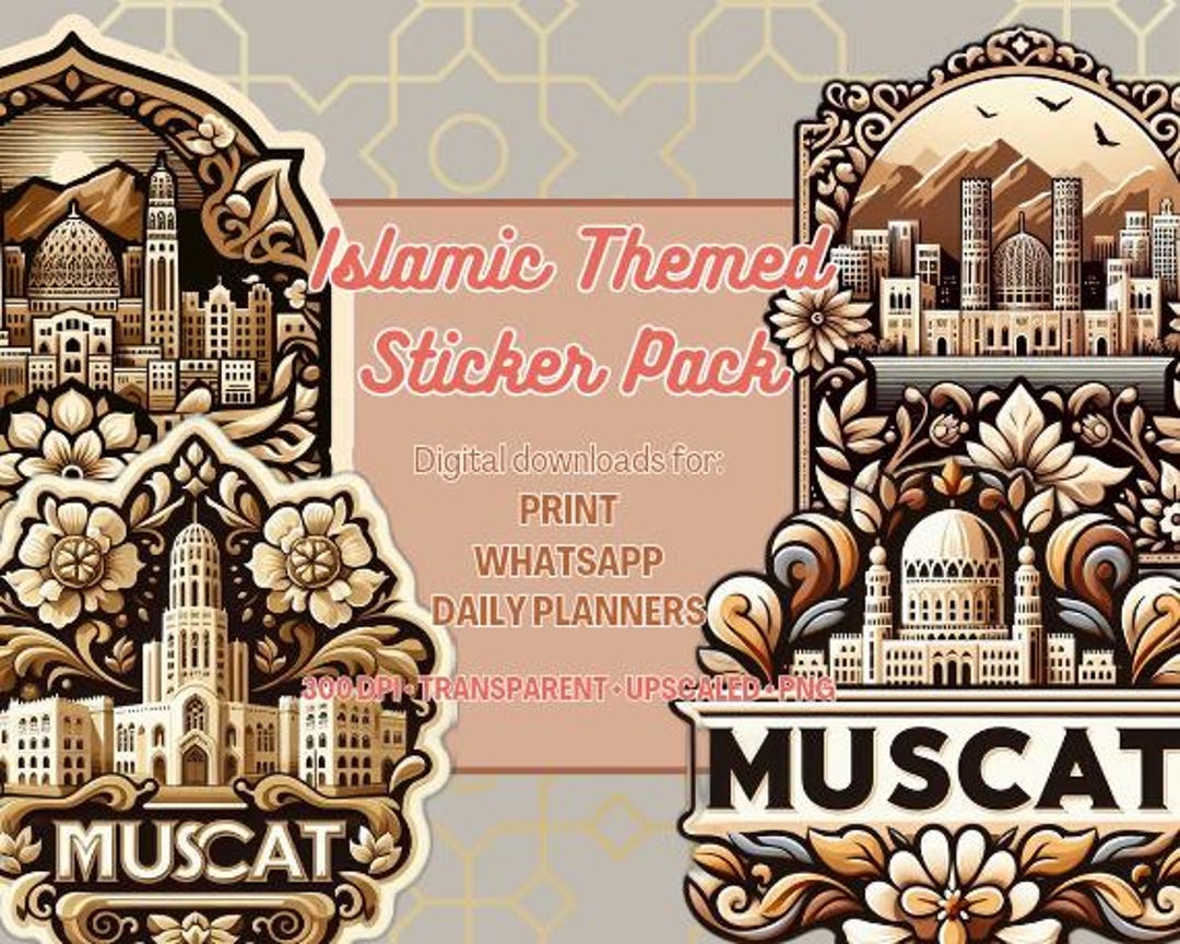 Muscat, Oman Stickers. Islamic Stickers Ready to Print, Use in Planners ...
