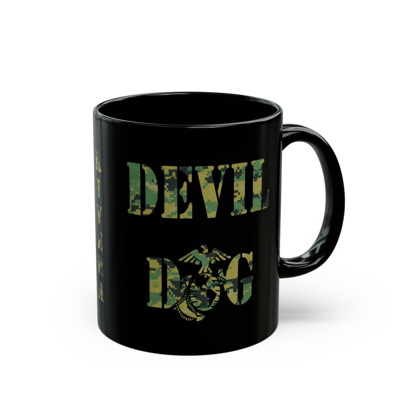 Personalized USMC Coffee Mug, Devil Dog Coffee Mug, Custom Marine Corps ...