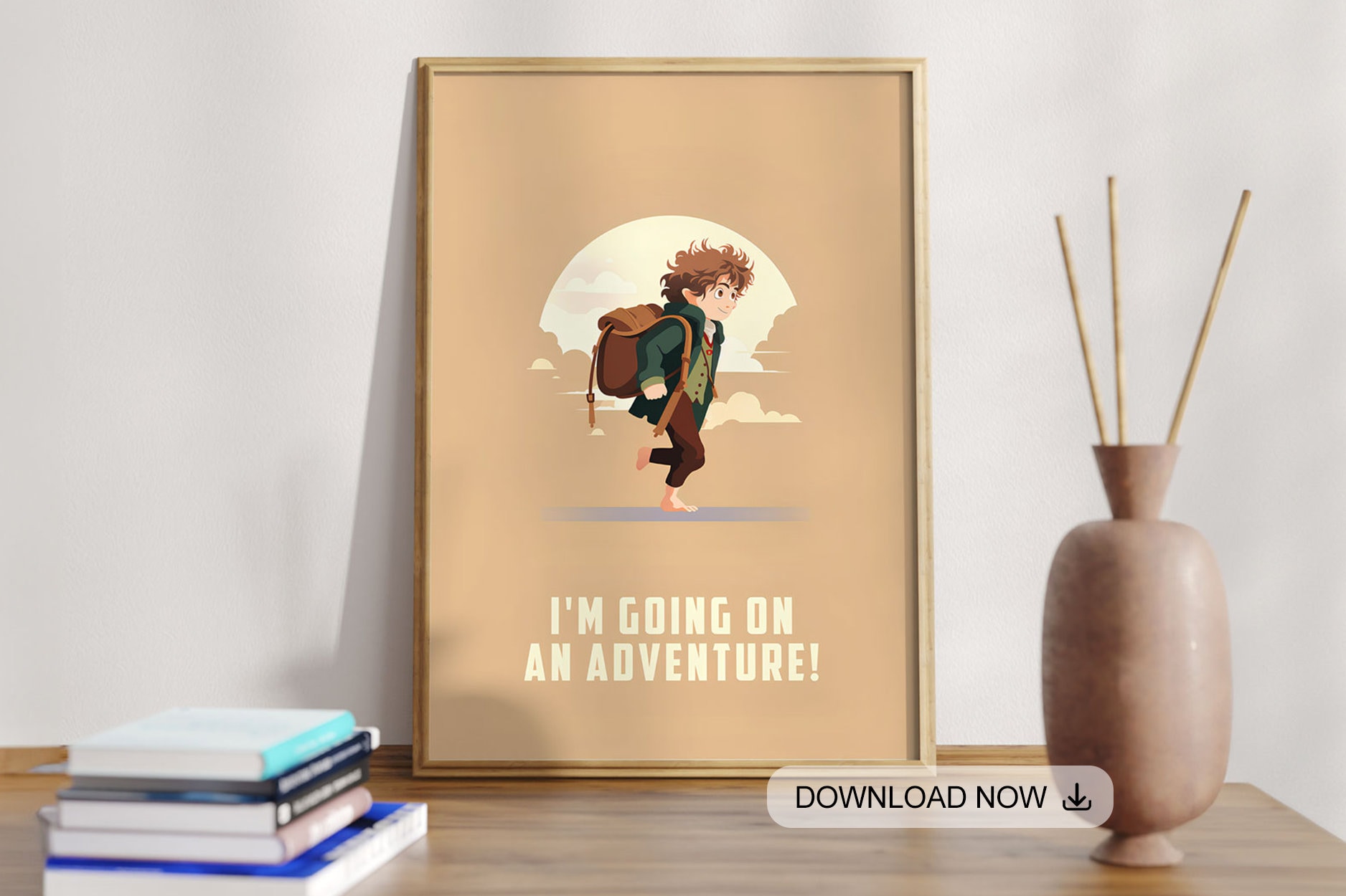 Bilbo Baggins Poster I'm Going on an Adventure the Hobbit Lord of the ...