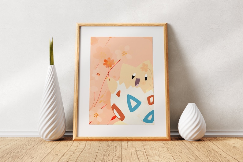 Pikachu and Togepi Pokemon Print Set – Kawaii Digital Art (digital ...