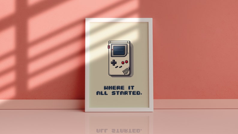 Gameboy Retro Poster for Gamers 90's Kids Gamer Gift Retro Home Decor ...