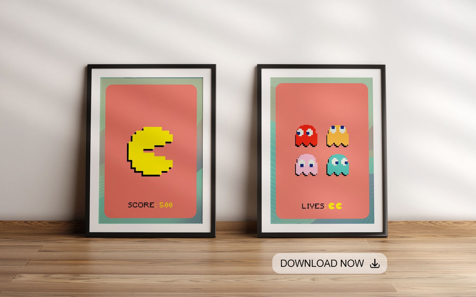 Retro Pacman Poster - PAC-MAN - Gaming - 80's - 90's - Wall Art - Gamer ...