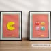 Retro Pacman Poster PAC-MAN Gaming 80's 90's Wall Art Gamer Gift Gift ...