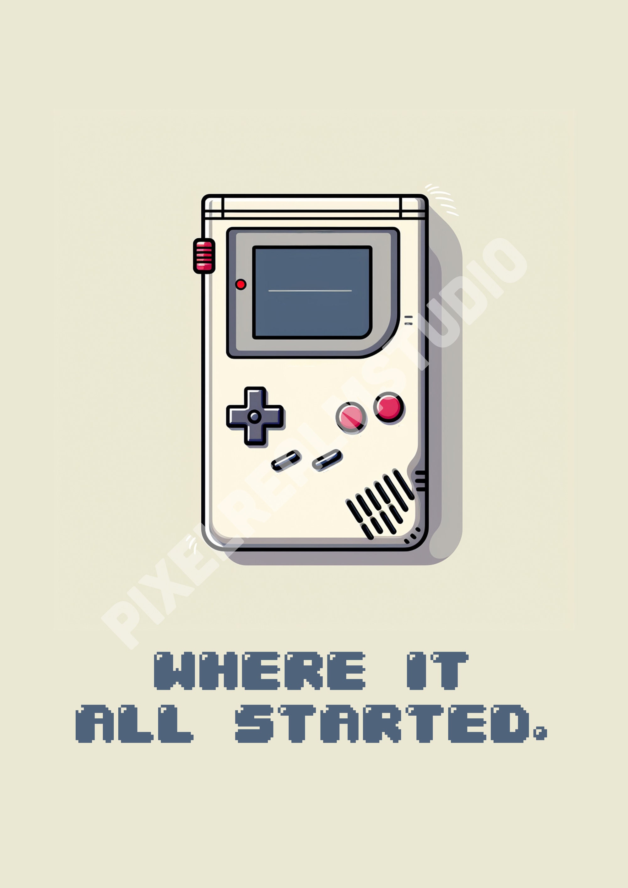 Gameboy Retro Poster for Gamers 90's Kids Gamer Gift Retro Home Decor ...