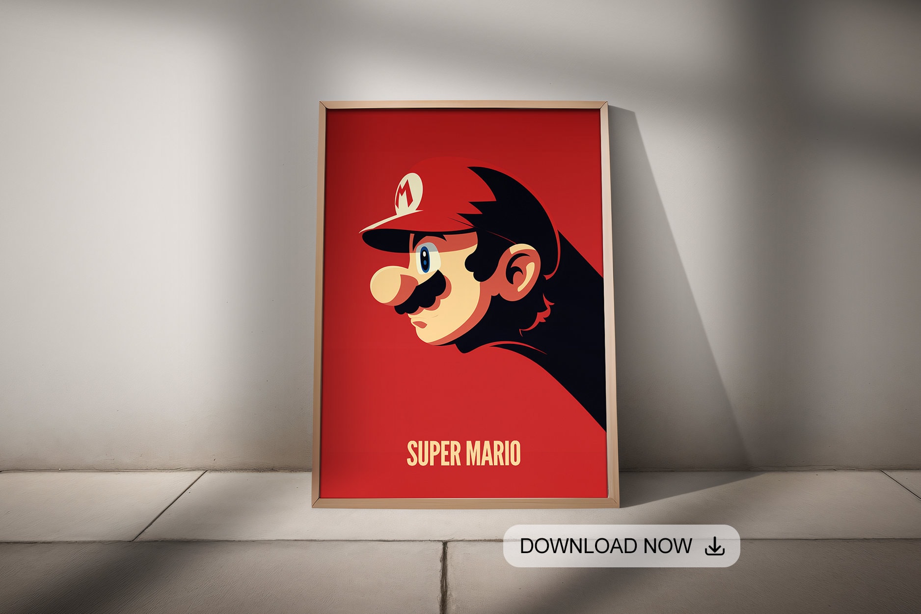 Retro Super Mario Bros Poster Set of 2 Digital Prints Mario Luigi ...
