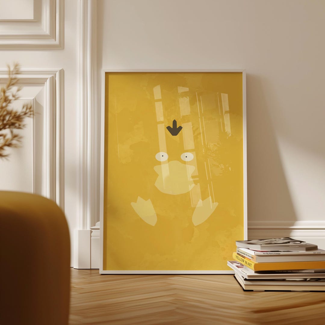 Minimalistic Psyduck Pokemon Art - Printable Art - Simple, Minimalistic ...