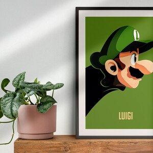 Retro Super Mario Bros Poster Set of 2 Digital Prints - Mario Luigi ...