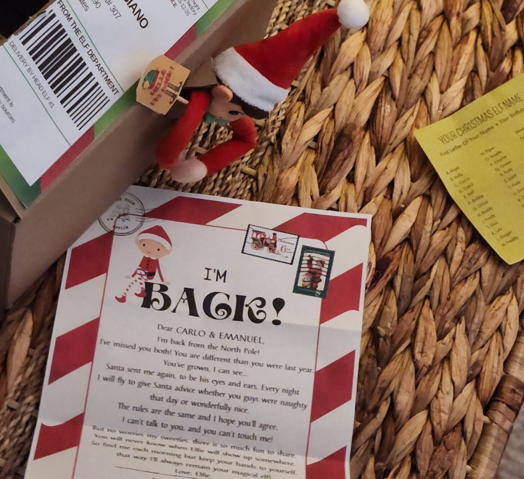 Hello and Goodbye Letter From Elf, Letter for Siblings, I'm Back Elf ...