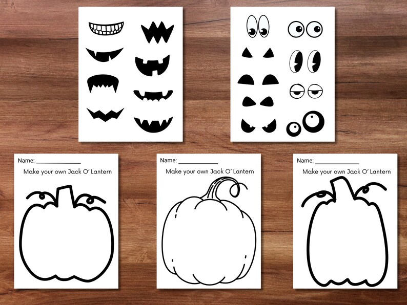 Jack O'lantern Printable Craft Halloween Craft Kids Coloring Page ...