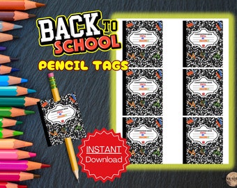 Back to School Pencil Topper Instant Download Back to School Digital ...