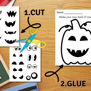Jack O'lantern Printable Craft Halloween Craft Kids Coloring Page ...