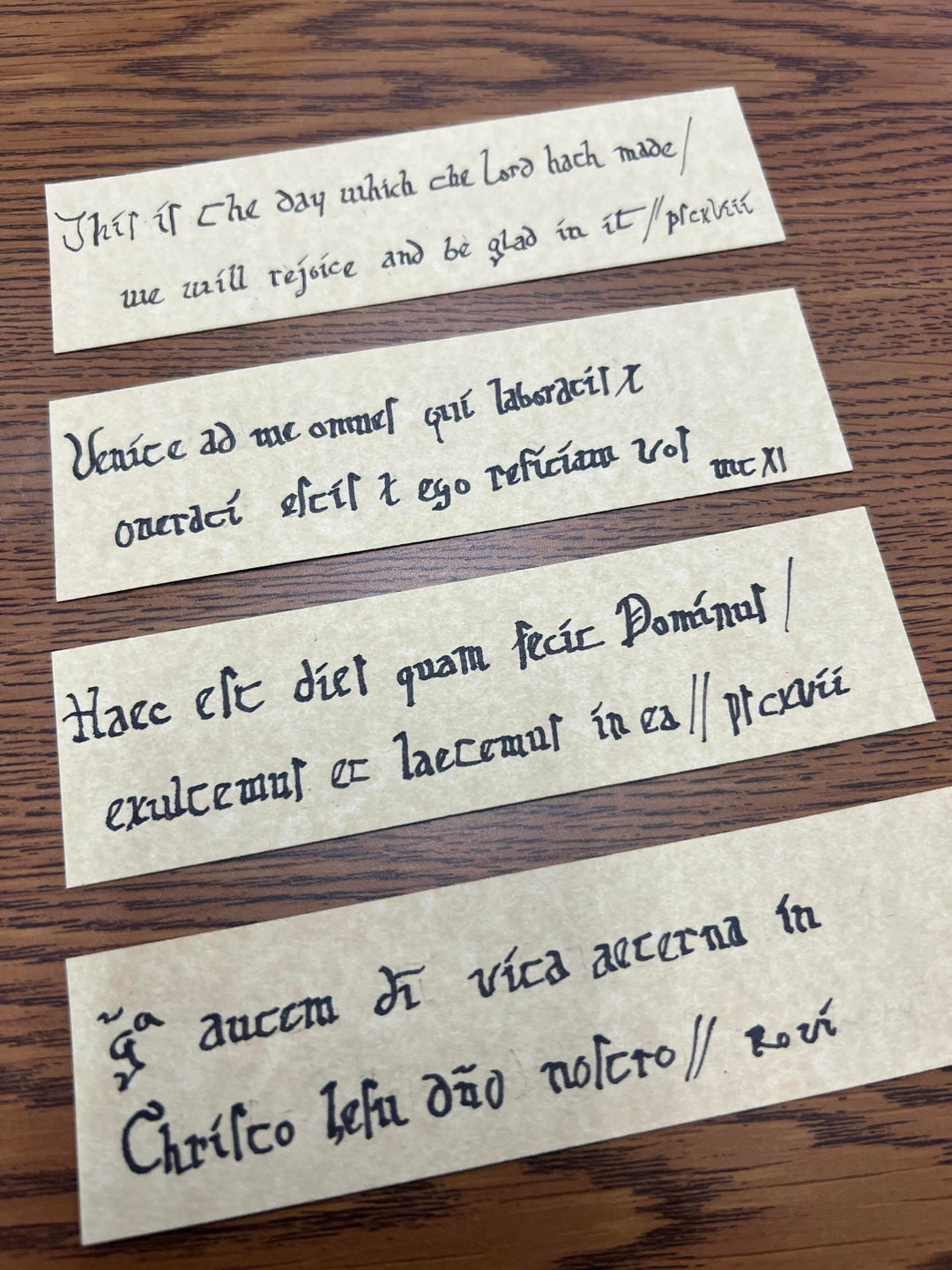 Medieval Monastic Hand-lettered Bookmark - Cardstock - Etsy