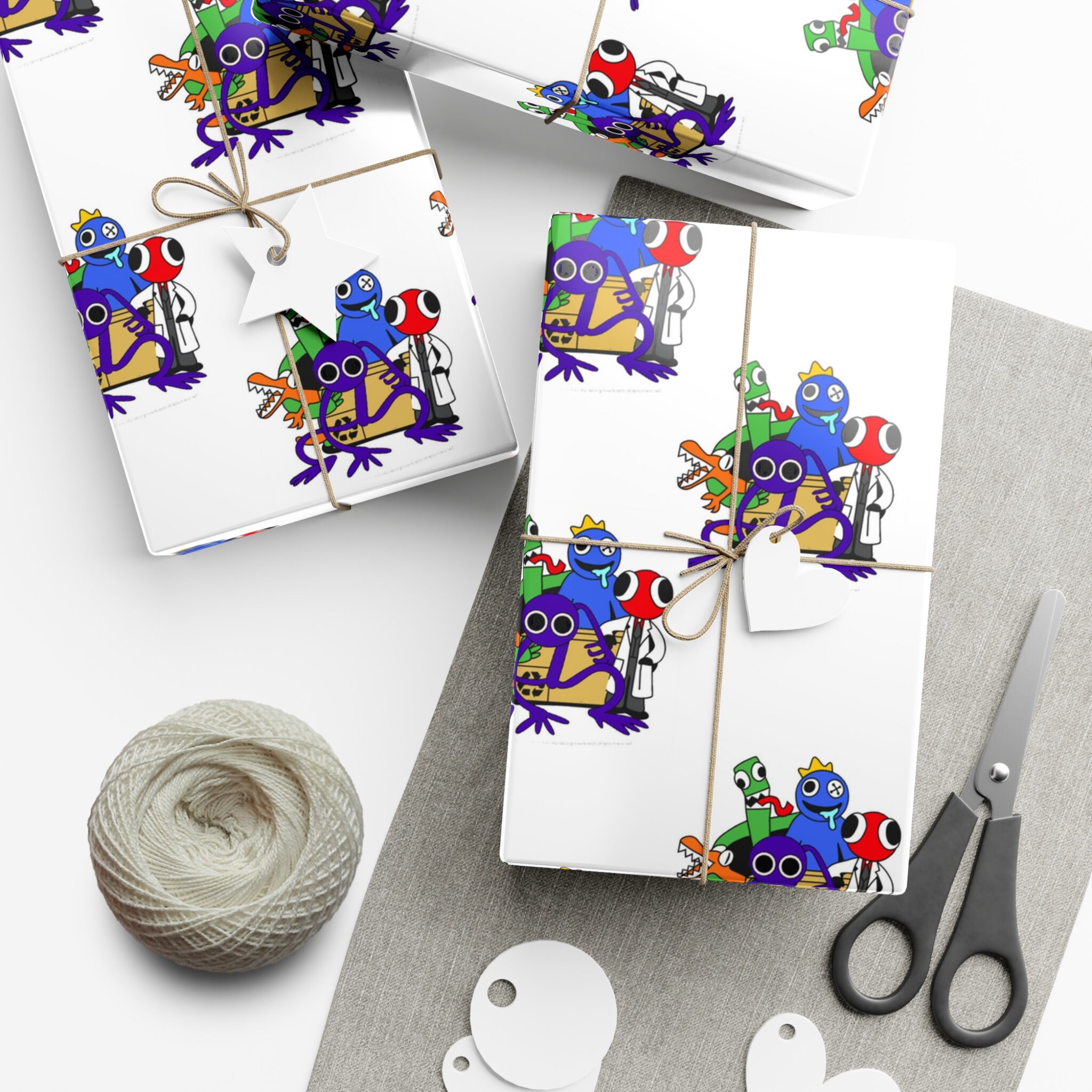 Rainbow Friends Character Gift Wrapping Papers - Etsy