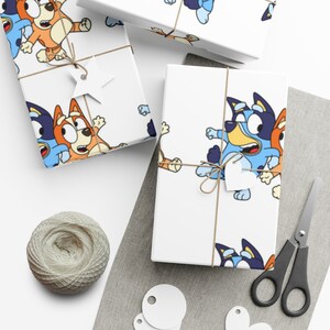 Bluey Animation Play Character Gift Wrapping Papers - Etsy