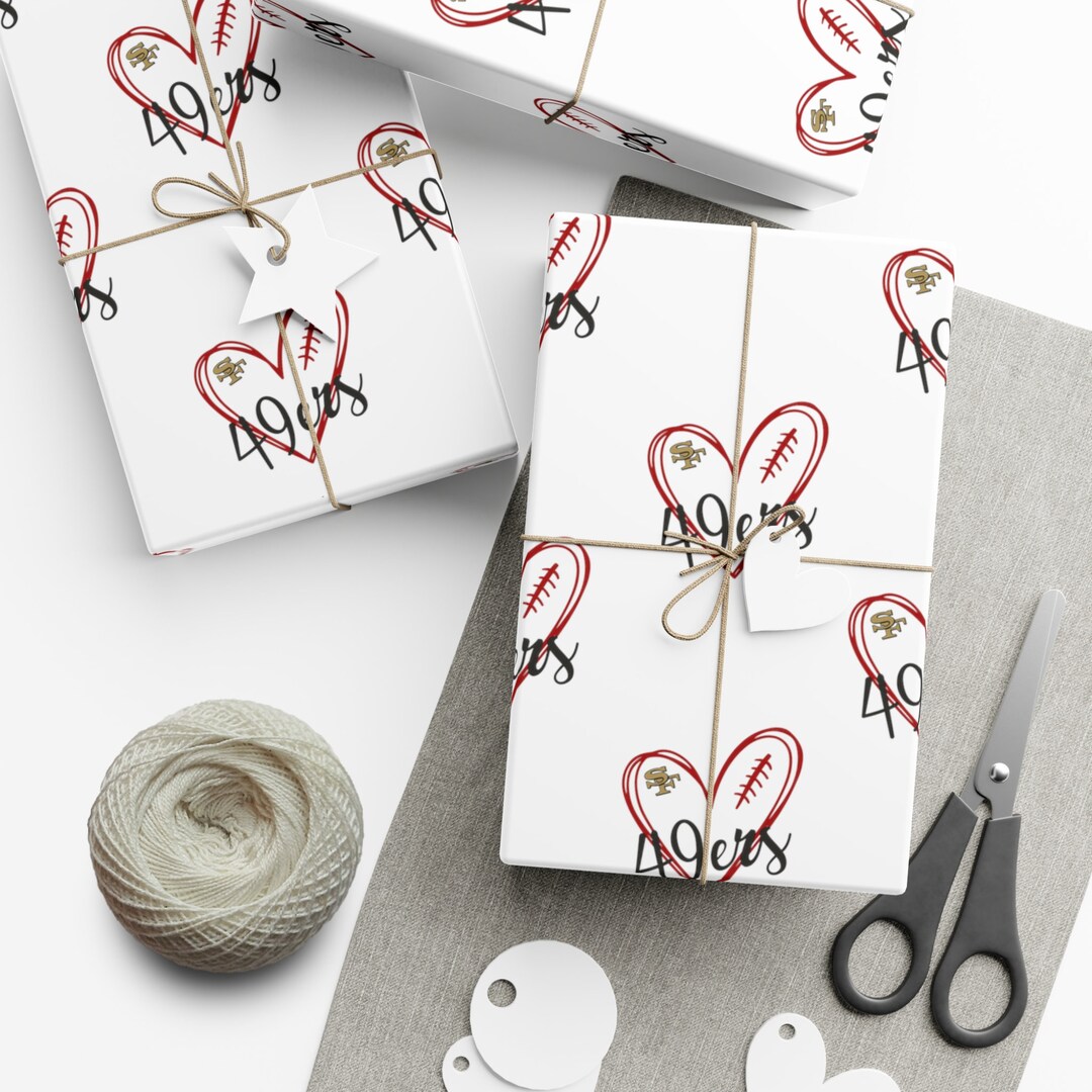 San Francisco 49ers Heart Football Gift Wrapping Papers - Etsy