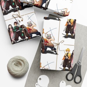 Demon Slayer Anime Characters Gift Wrapping Papers - Etsy