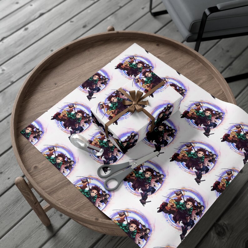Demon Slayer Tanjiro Anime Character Gift Wrapping Papers - Etsy