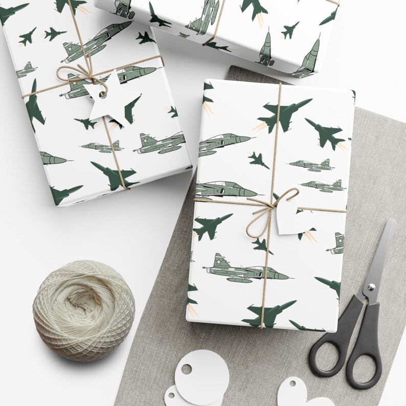 Fighter Jet Gift Wrapping Papers - Etsy