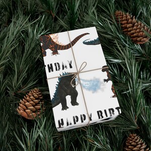Godzilla Vs Godzilla Happy Birthday Gift Wrapping Papers - Etsy