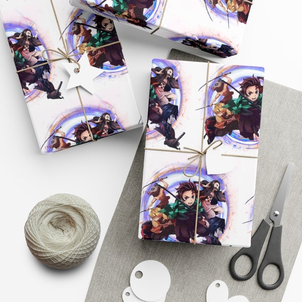 Demon Slayer Wrapping Paper - Etsy