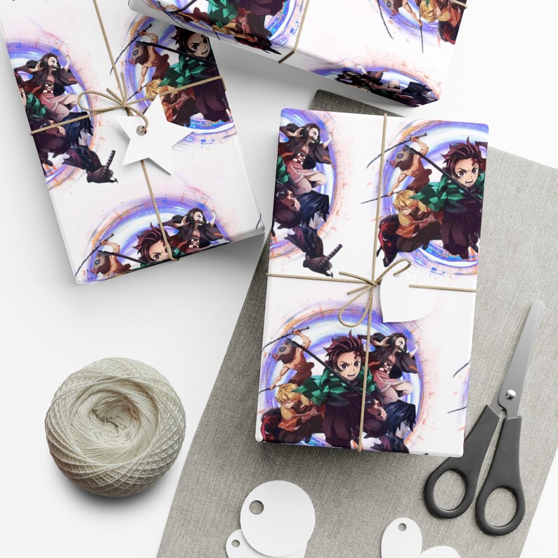 Demon Slayer Tanjiro Anime Character Gift Wrapping Papers - Etsy