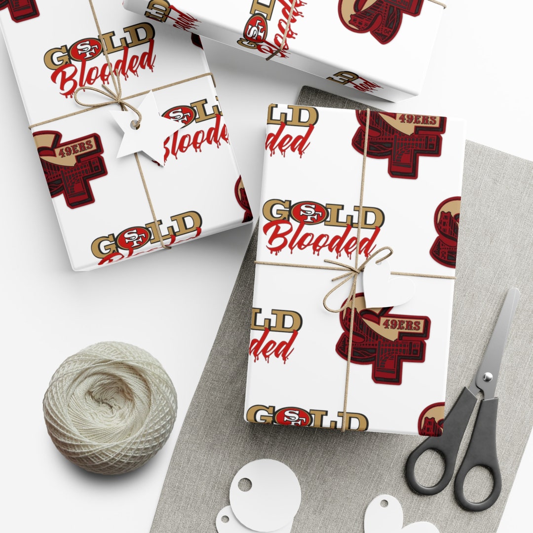 San Francisco 49ers Gold Blooded Football Gift Wrapping Papers - Etsy