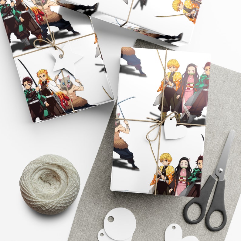 Demon Slayer Anime Characters Gift Wrapping Papers - Etsy