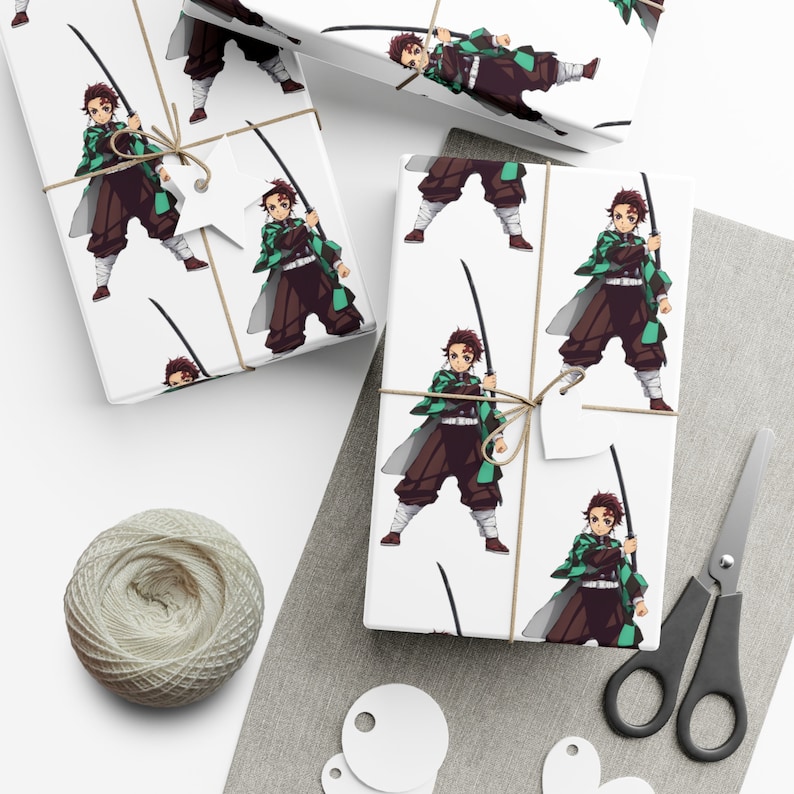 Demon Slayer Tanjiro Kamado Anime Gift Wrapping Papers - Etsy
