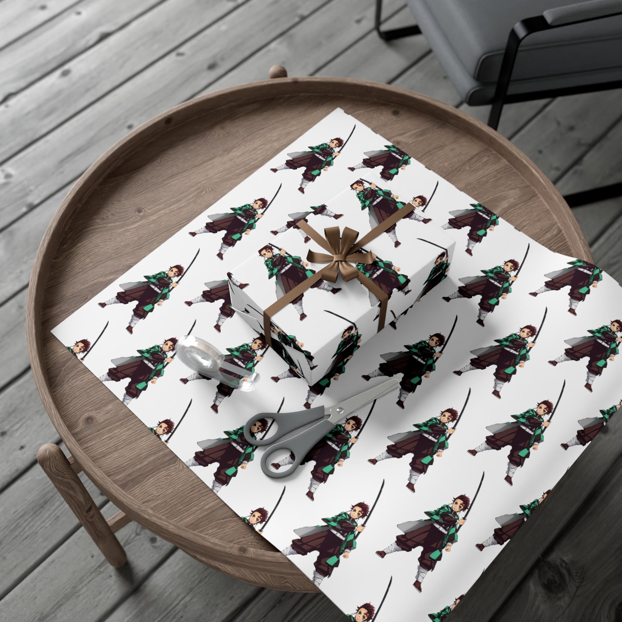 Demon Slayer Tanjiro Kamado Anime Gift Wrapping Papers - Etsy