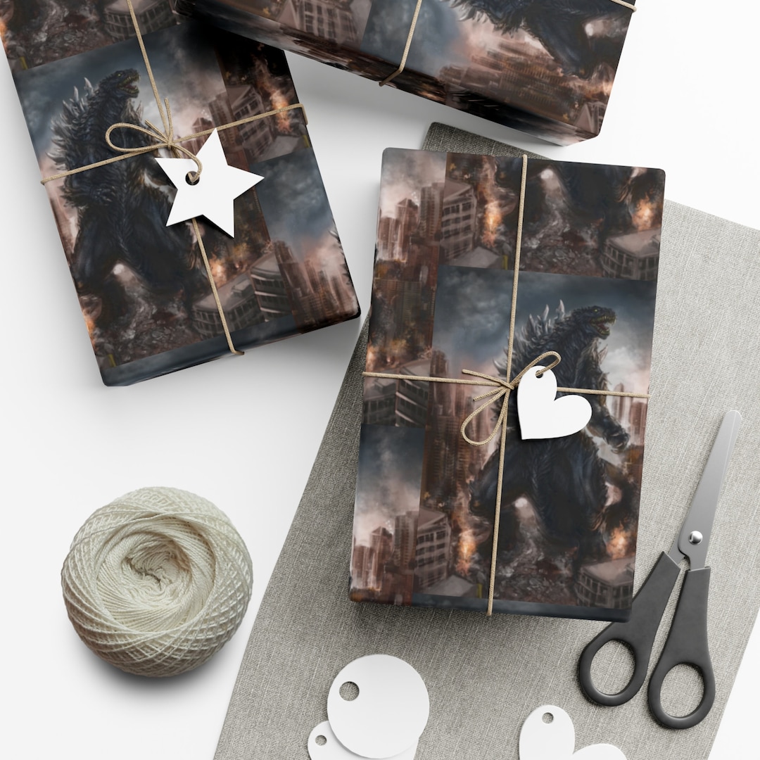 Godzilla Gift Wrapping Papers - Etsy