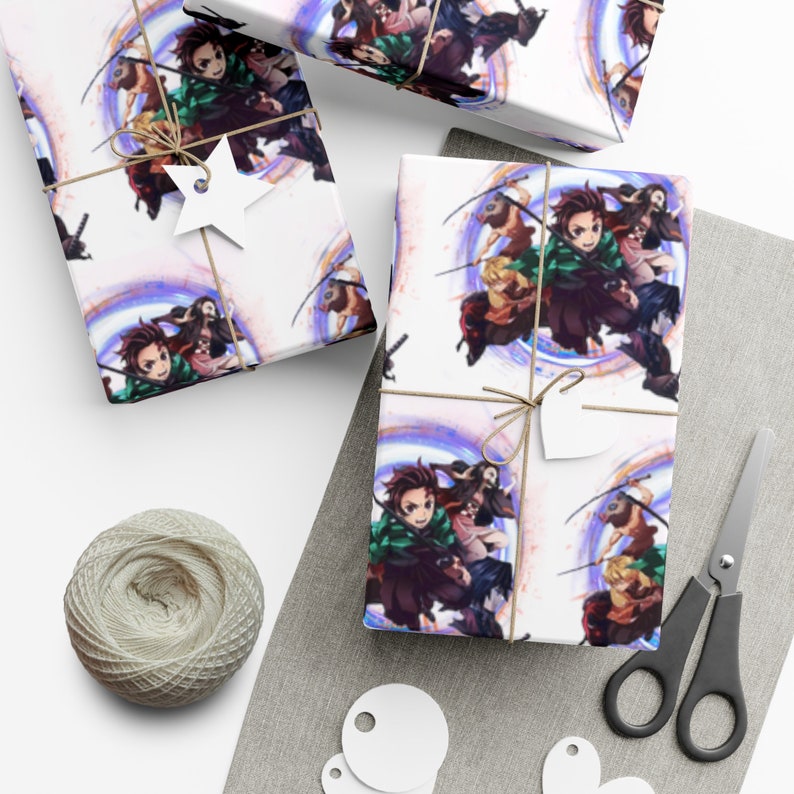 Demon Slayer Tanjiro Anime Character Gift Wrapping Papers - Etsy